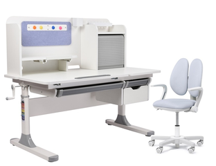 Комплект стол-трансформер Cubby Camellia Grey + ортопедическое кресло Cubby Mente Grey