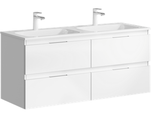 Подвесная тумба под умывальник «Accent-120», цвет белый