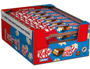 Купить батончики KitKat Chunky Salted Caramel Pop Corn, 42гр по низкой ...