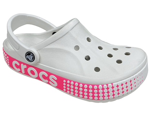 CROCS BAYABAND CLOG LOGO MOTION PINK СВЕТЛО-СЕРЫЕ: купить классические ...