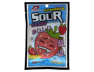 SOUR ACID WARNING SUAN с клубникой | Кислые Леденцы из Китая