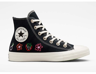 Кеды Converse All Star Festival Smoothie черные высокие с вышивкой ...